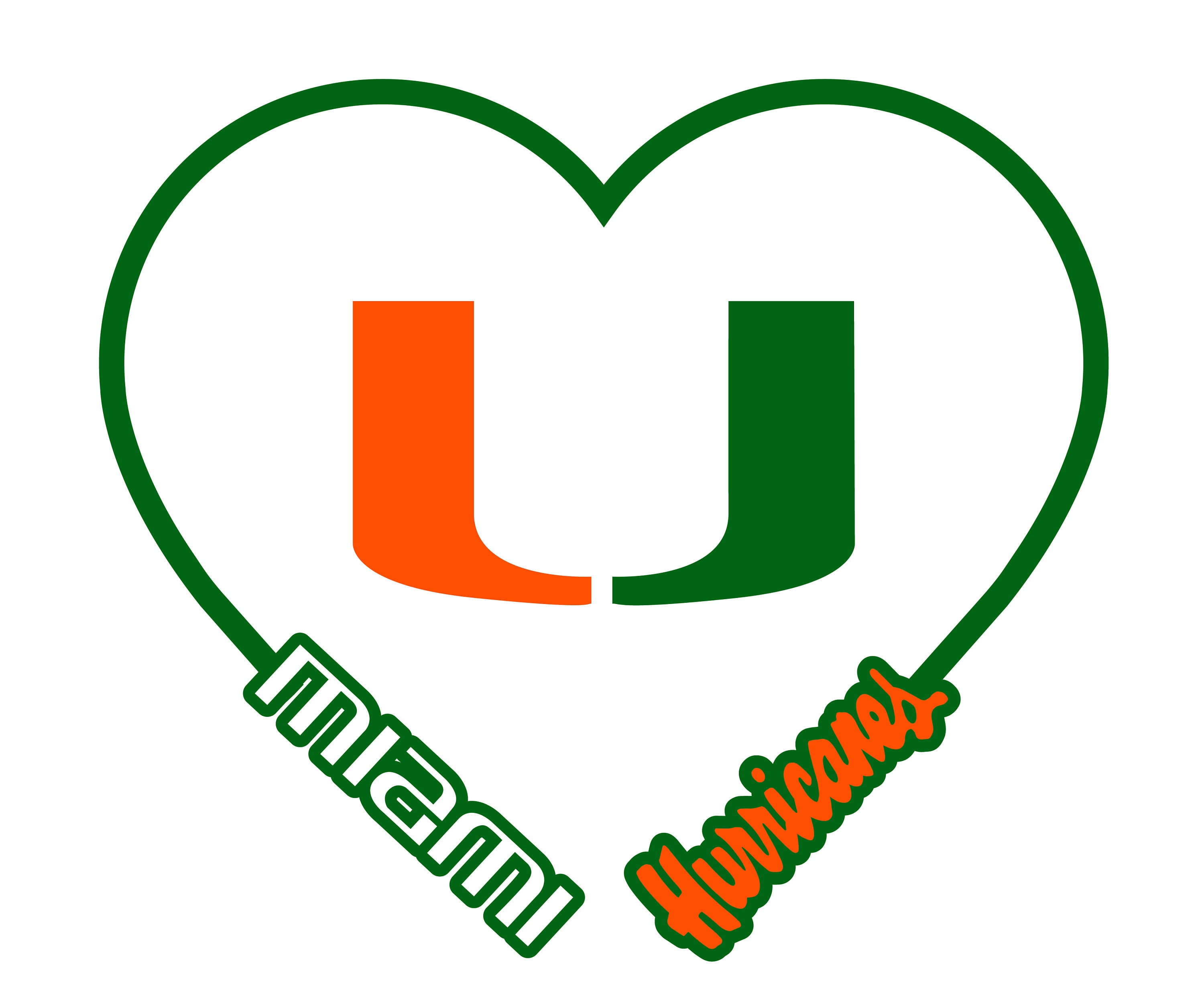 Papercraft cut file University of Miami sublimation vinyl print and cut ...