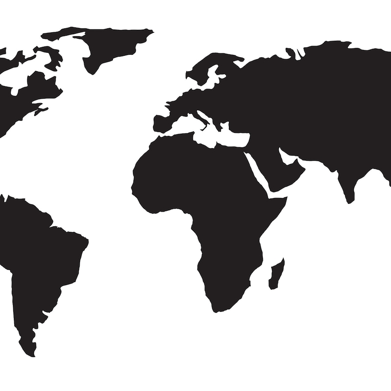 Push Pin Simple World Map - Etsy