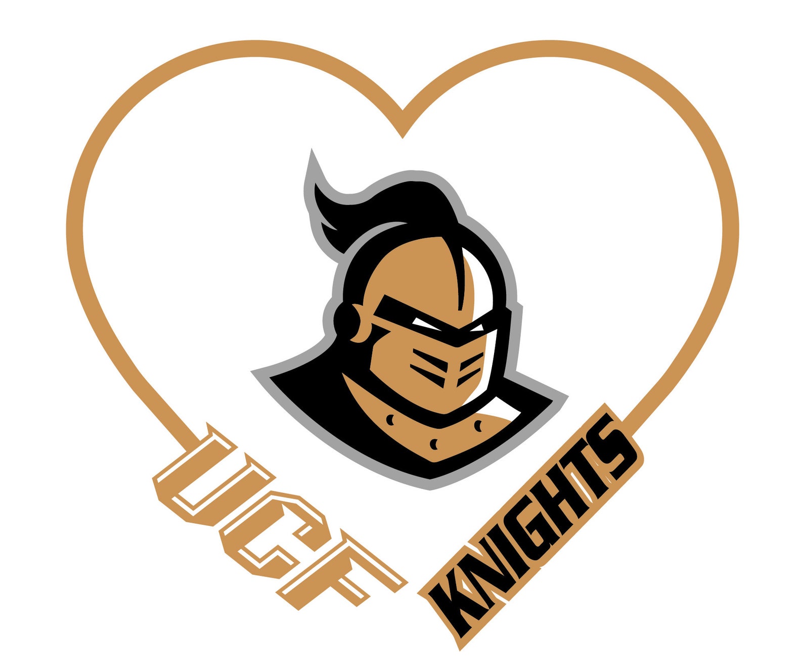 UCF Knights Heart Instant Download UCF Knights Clipart UCF | Etsy