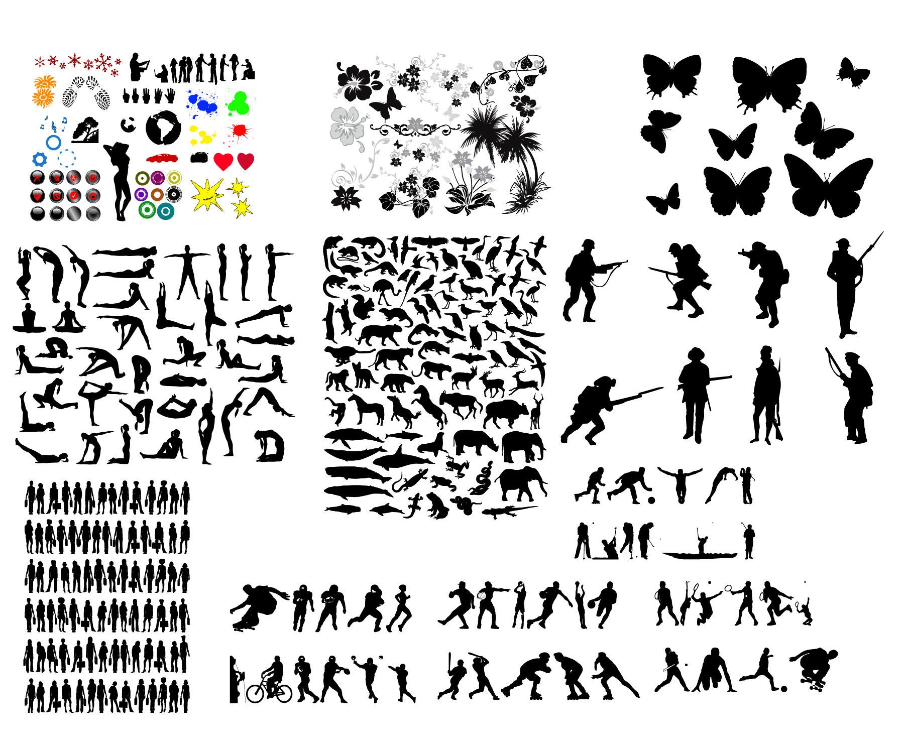 Silhouette Vector Mega Pack Files Silhouette Instant Download - Etsy