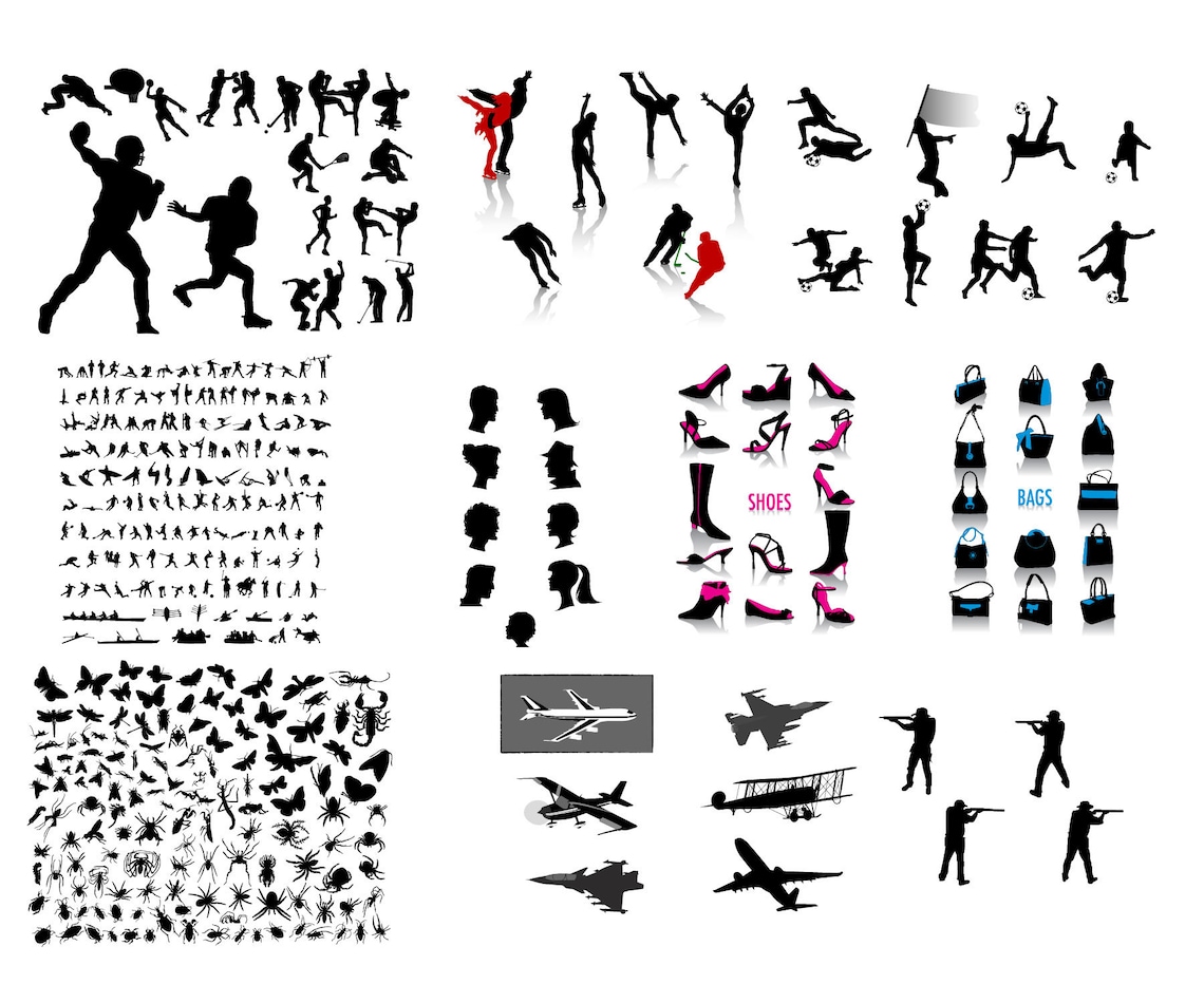 Silhouette Vector Mega Pack Files Silhouette Instant Download | Etsy