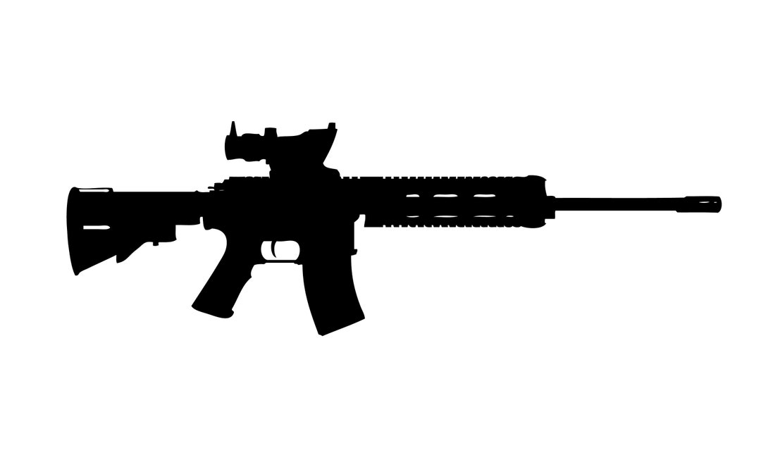 Assault Rifle AR 15 Vector - Etsy