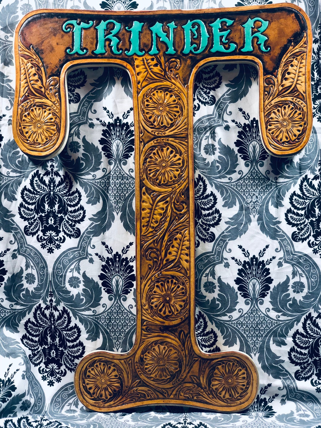 Large Custom Tooled Letter Wall Hangers - Etsy