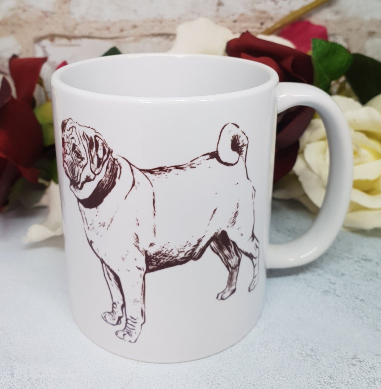 Pug Mum Mug White Ceramic Pug Mug Pug Coffee Mug Novelty - Etsy UK