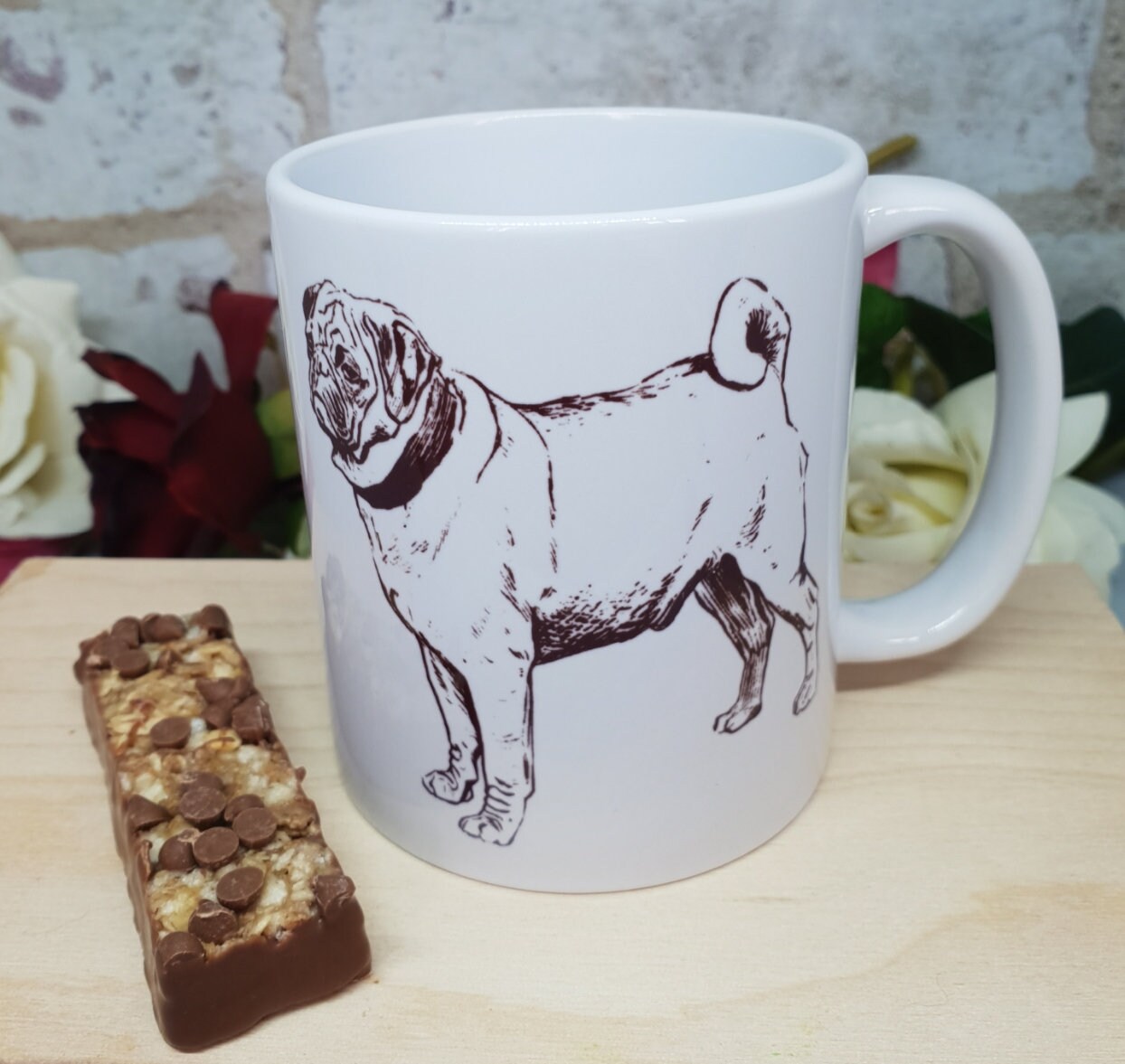 Pug Mum Mug White Ceramic Pug Mug Pug Coffee Mug Novelty - Etsy