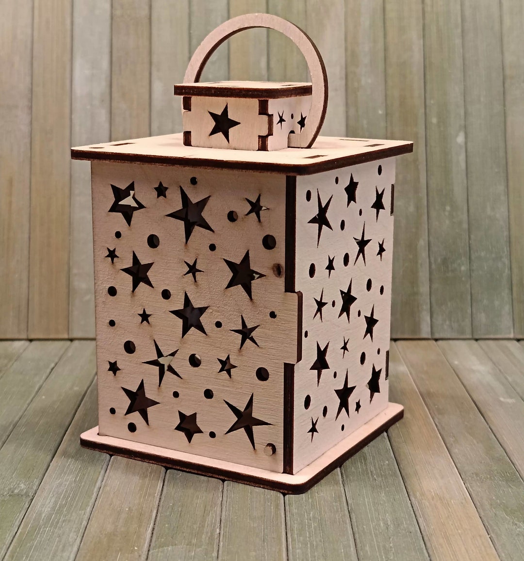 Starry Sky Lantern - Digital File for Laser Cutting on 3 or 4 Mm Wood ...