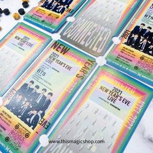 BTS NYEL 2021 TICKET New Year's Eve Live Commemorative Ticket - Etsy