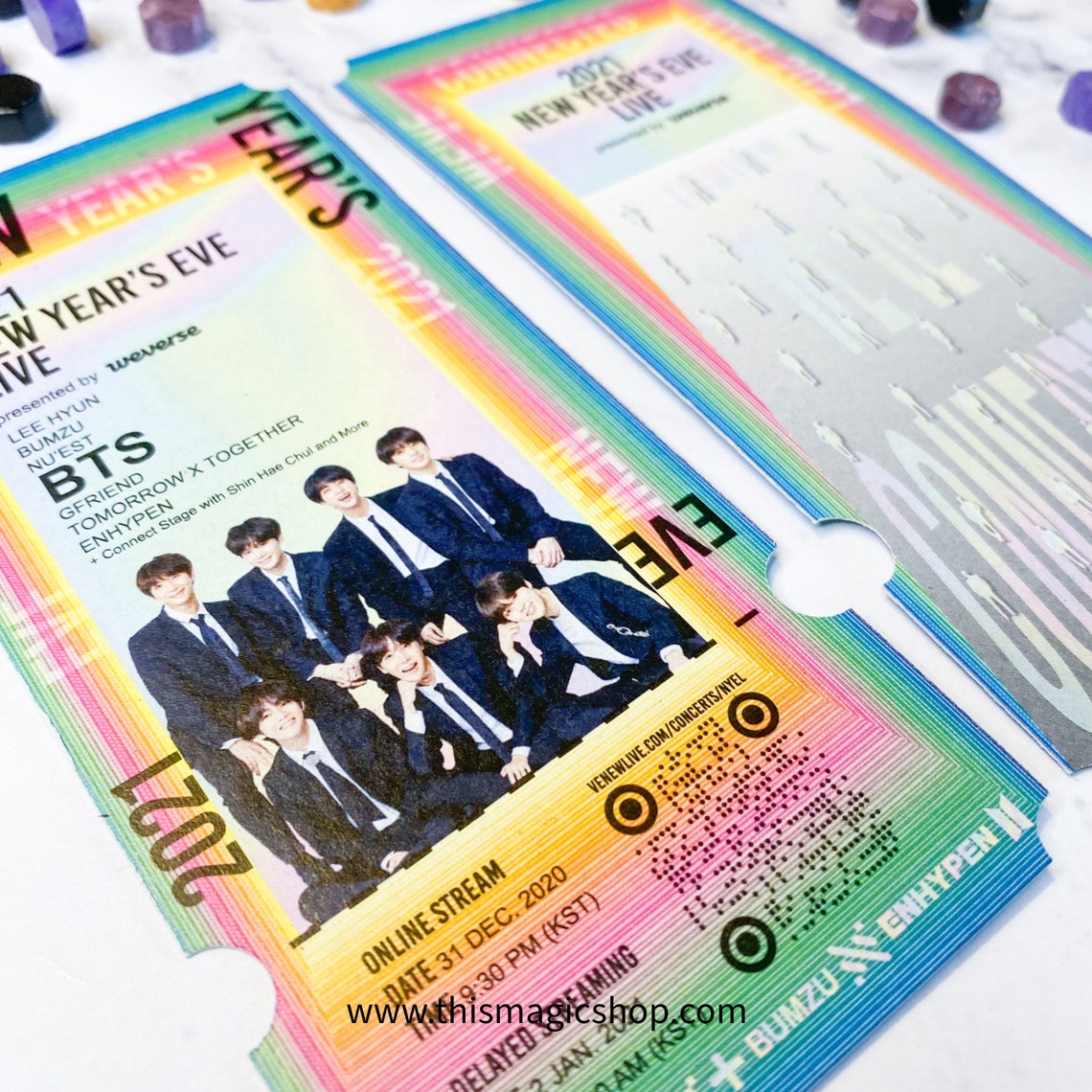 BTS NYEL 2021 TICKET New Year's Eve Live Commemorative - Etsy