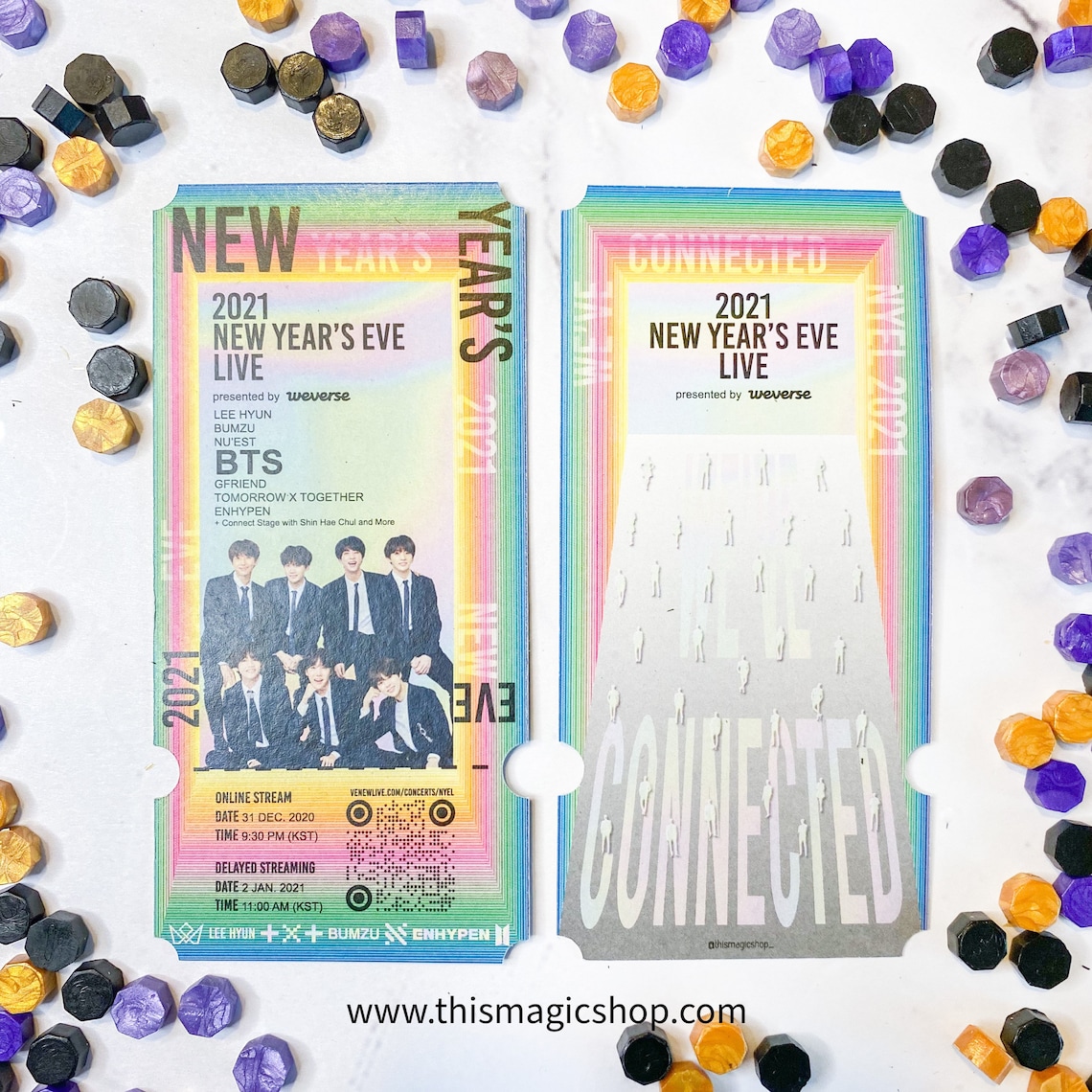 BTS NYEL 2021 TICKET New Year's Eve Live Commemorative - Etsy