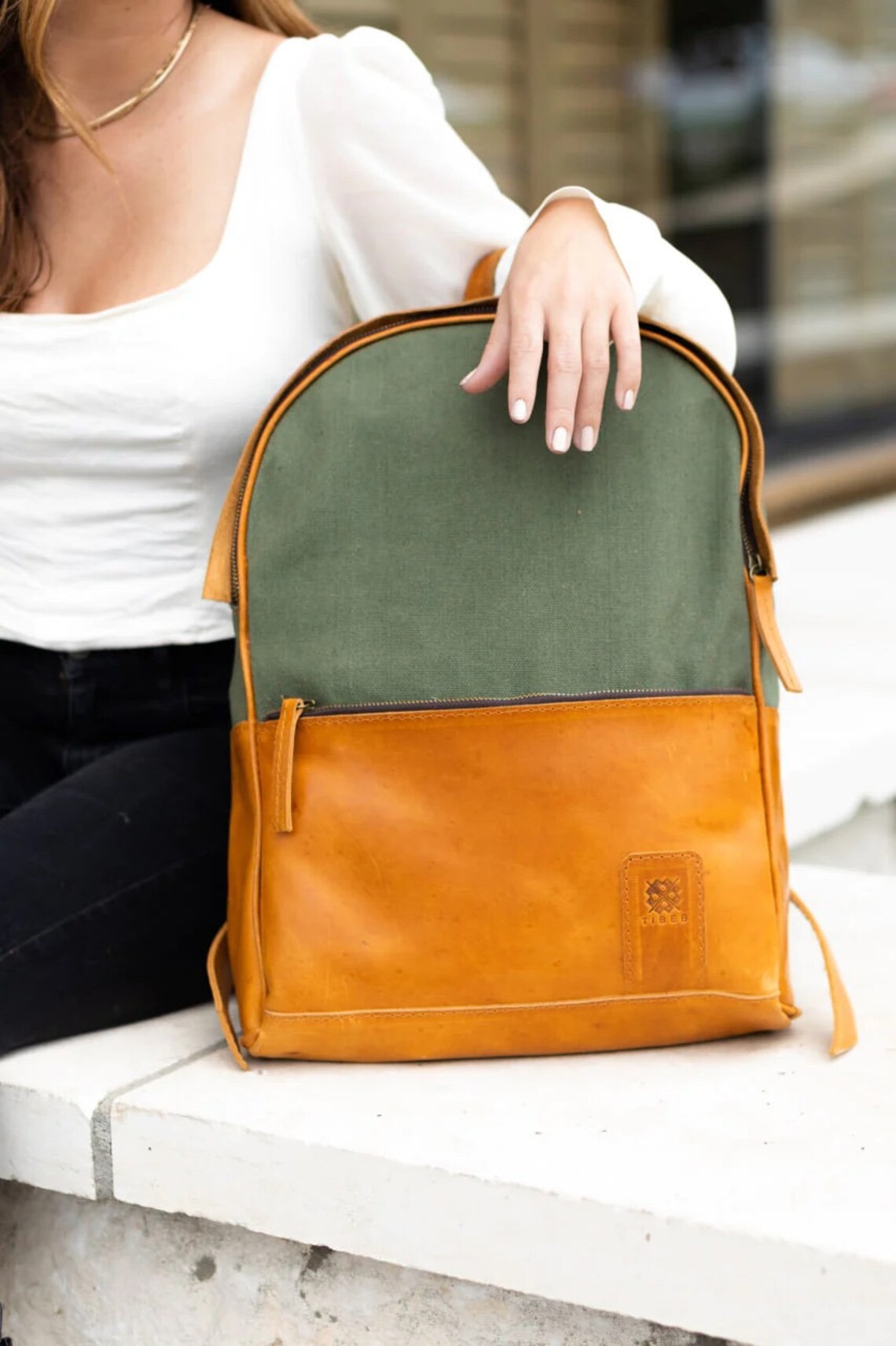Sarbet Leather Canvas Backpack Leather Backpack Handmade Canvas ...