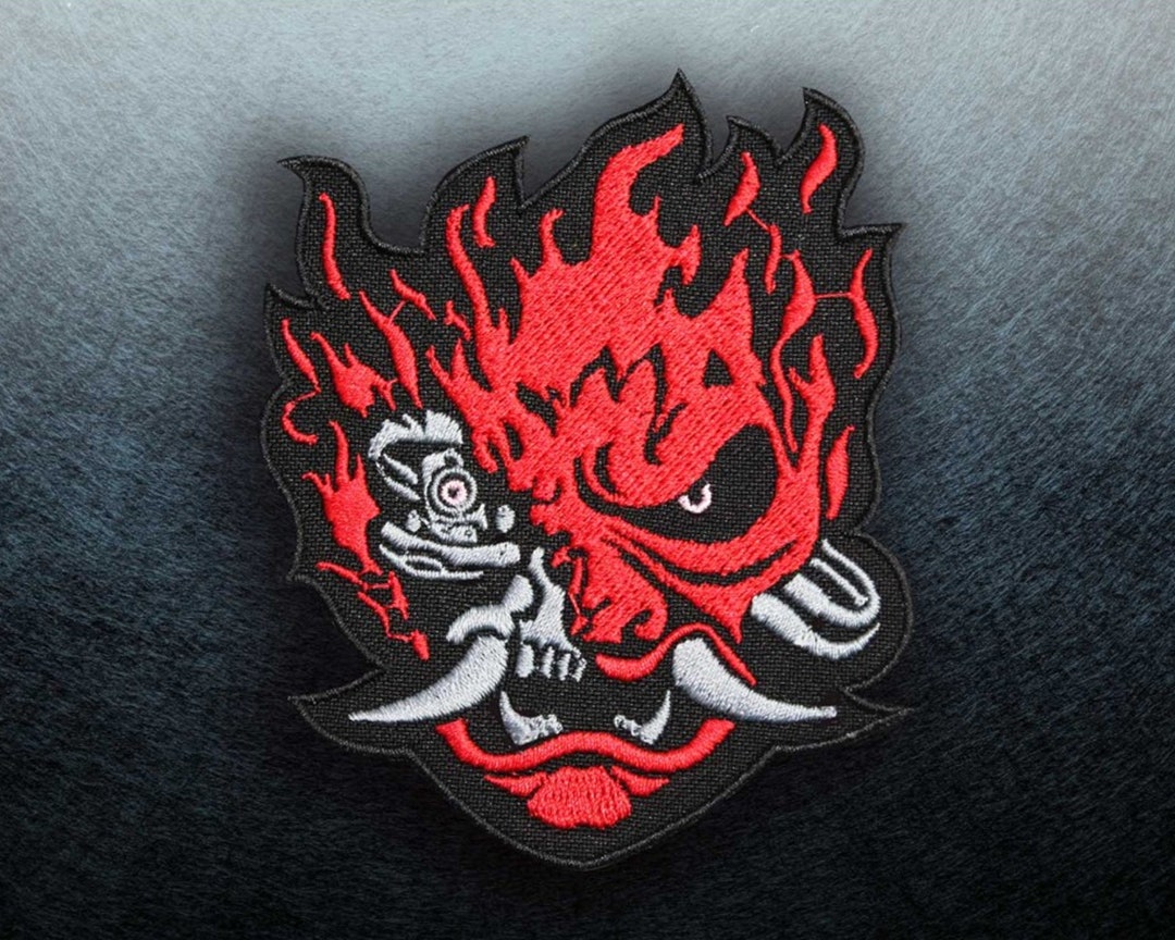 Samurai Rock Band Patch Iron-on Cyberpunk Patch Oni Demon Samurai Sew ...