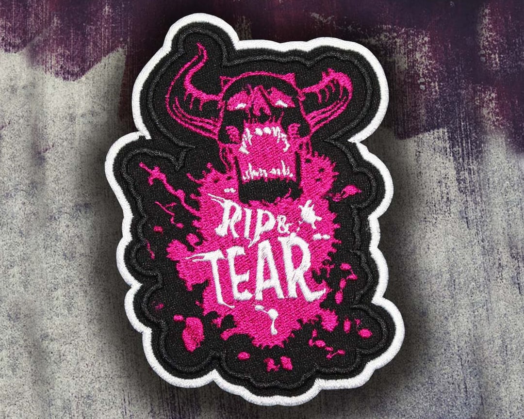 Rip and Tear Doom Patch, Doom Rip Patch, Demon Hunter Patch, Doom Demon ...