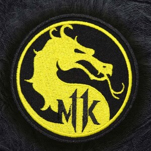Mortal Kombat 11 Dragon Patch MK Logo Embroidery Mortal Kombat Iron-on ...