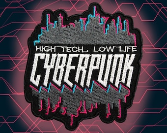 High Tech Low Life Patch - Etsy