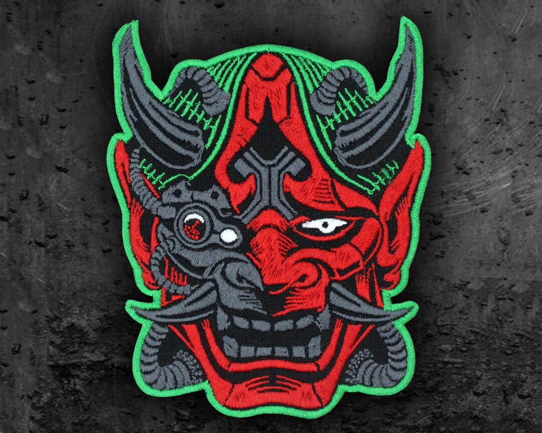 Cyberdemon Patch / Oni Patch / Demon Samurai Embroidery / Oni ...