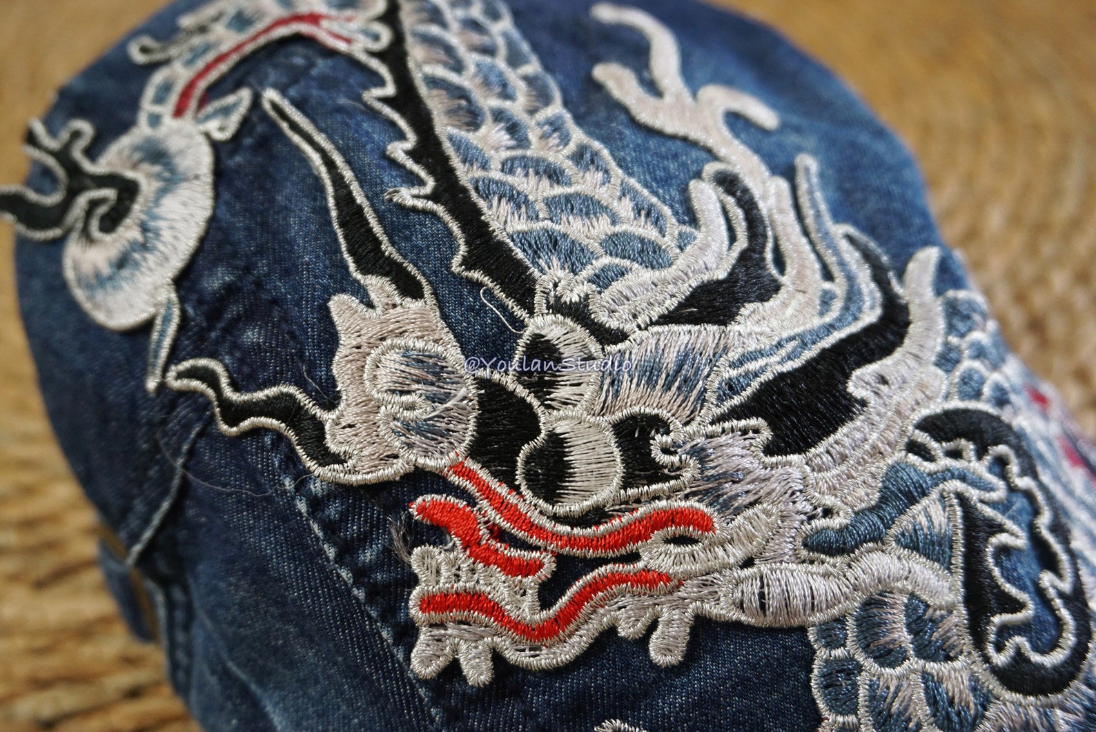 Chinese Dragon Embroidered Cap Beret Hat - Etsy