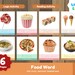 Food Word Flashcards Printable Food Themed Flashcards - Etsy