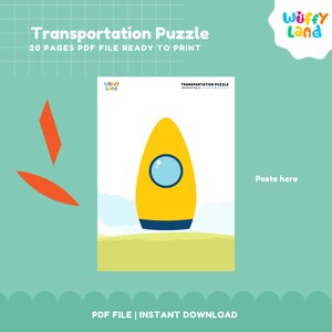 Transportation Puzzle Printable - 20 Pages PDF | Fun Kids Activity ...