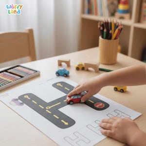 Alphabet Tracing Sheets With Car Theme - Uppercase and Lowercase Road ...