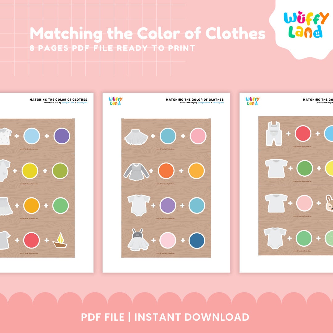 Matching the Color of Clothes, Color Matching, Clothes Vocabulary ...