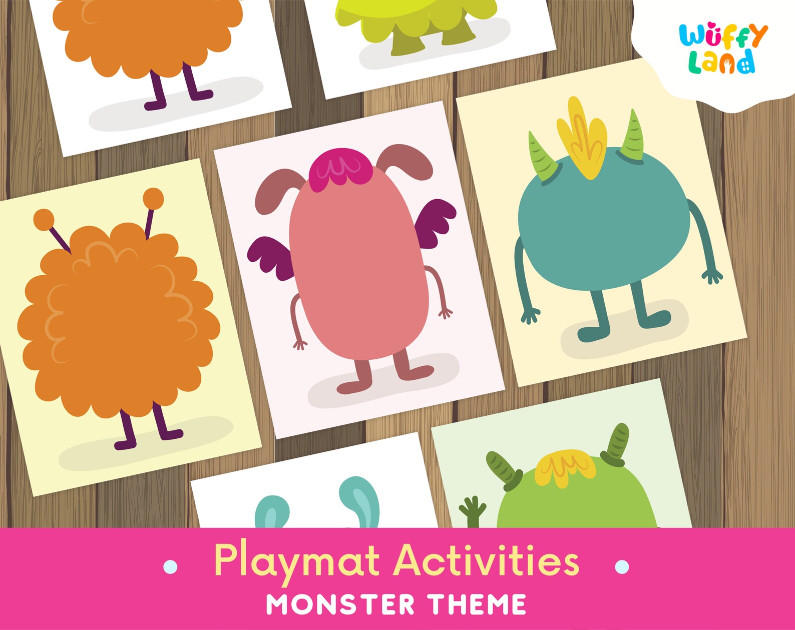 Monster Playdough Mat Printable Play Dough Activity Mats - Etsy