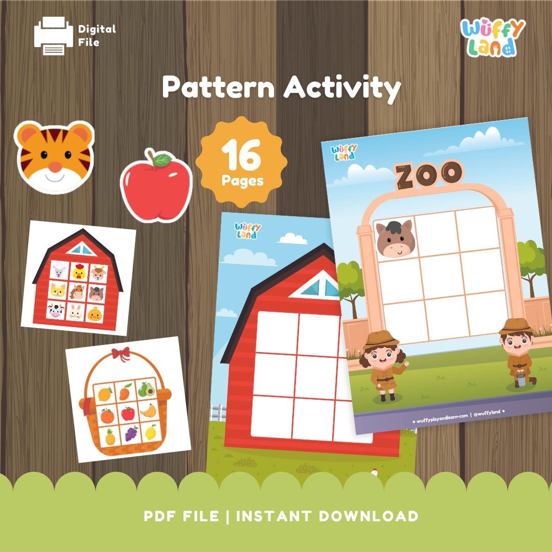 Pattern Recognition Activity for Kids – 16 Pages of Fun Learning ...