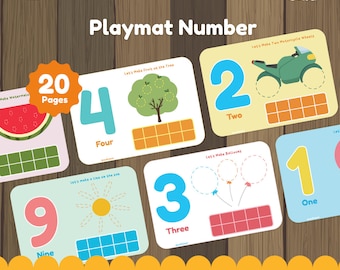 Numbers Playdough Mats Preschool Printables Homeschool Fine Motor ...