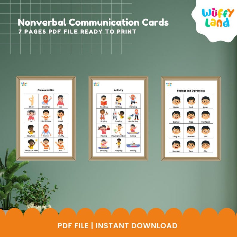Nonverbal Communication Cards - Visual Aid for Kids & Special Needs - Etsy