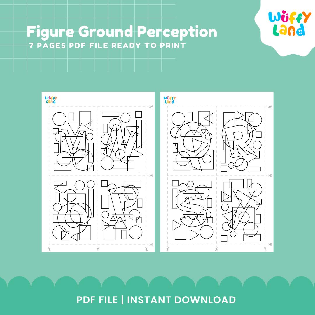 Figure Ground Perception Alphabet Activity - Visual Discrimination ...