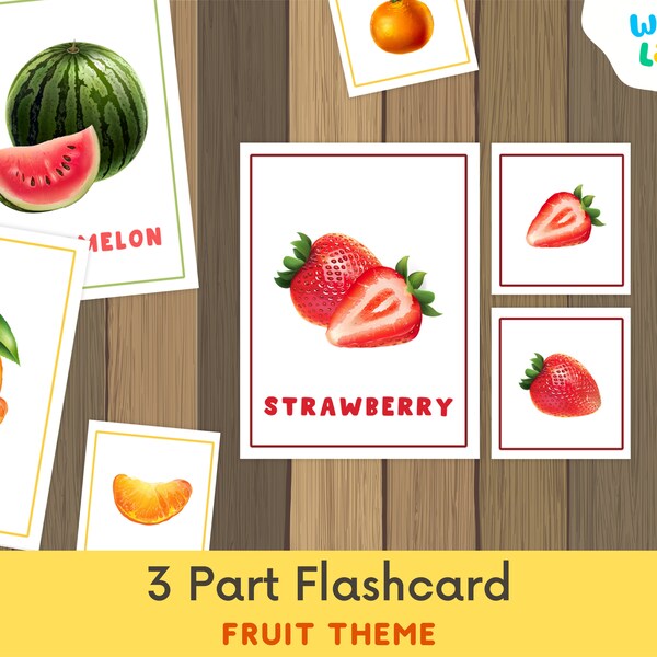 Montessori Fruit Cards - Etsy