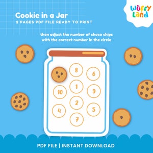 Learn About Number : Cookies Theme, Math for Kids, Preschool Activities ...