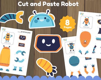 Buy Printable Robot Craft Template for Kids | Build a Robot | Color ...
