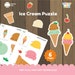 Cut and Glue Game Ice Cream Theme. Learning Pack for Kids. Printable ...