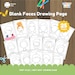 Blank Faces Drawing Pages, Printable Download, Preschool, Kindergarten ...