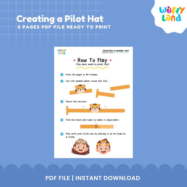 Pilot Hat Craft Activity — Printable DIY Hat for Kids - Imaginative ...