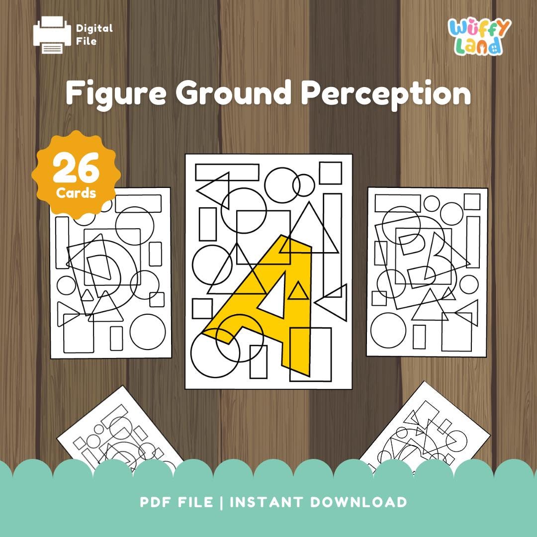 Figure Ground Perception Alphabet Activity - Visual Discrimination ...