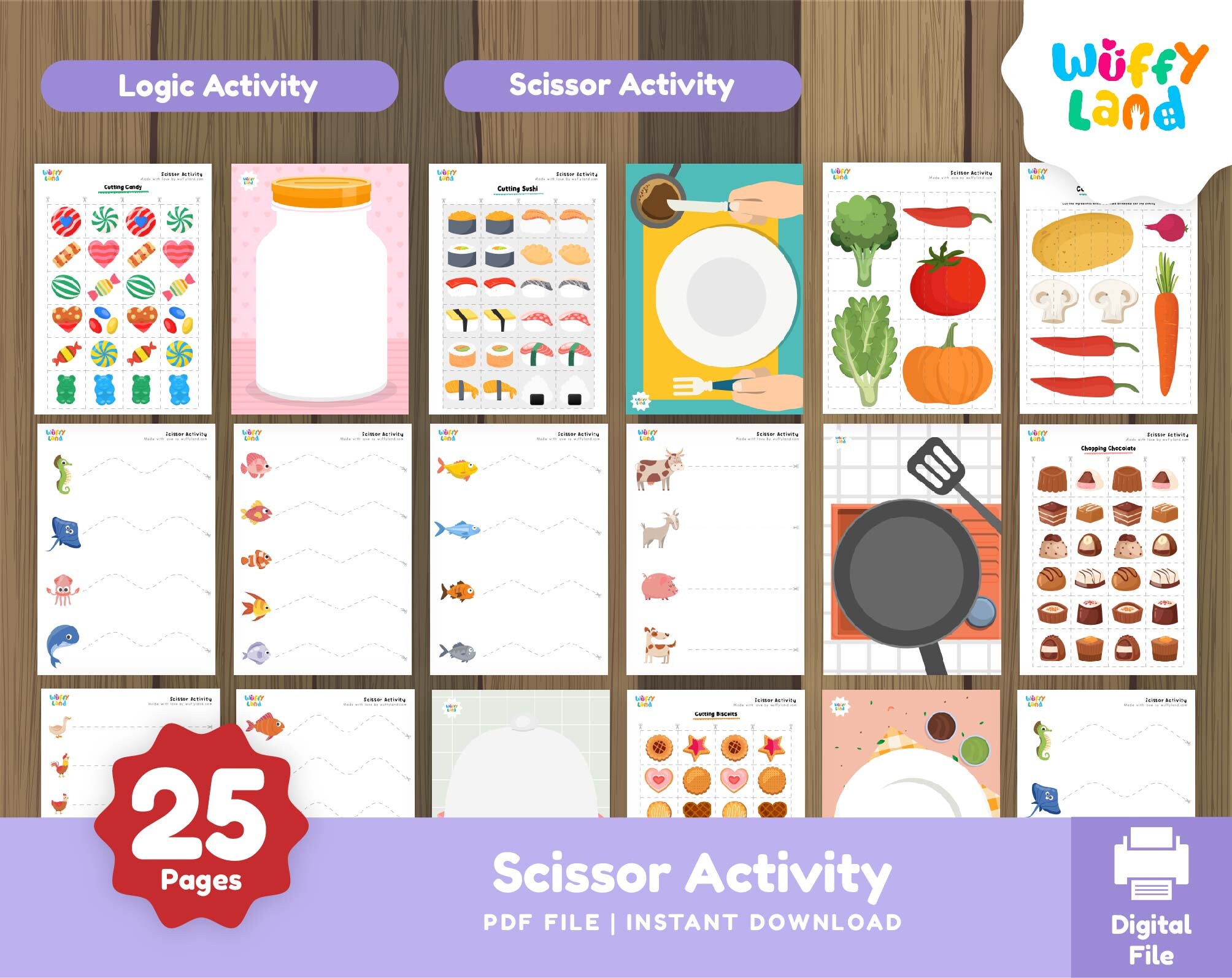 Scissor Activity Cutting Activities Preschool Scissor Skills - Etsy