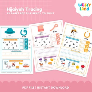 Hijaiyah Tracing Worksheets | 29 Pages Printable PDF | Arabic Alphabet ...