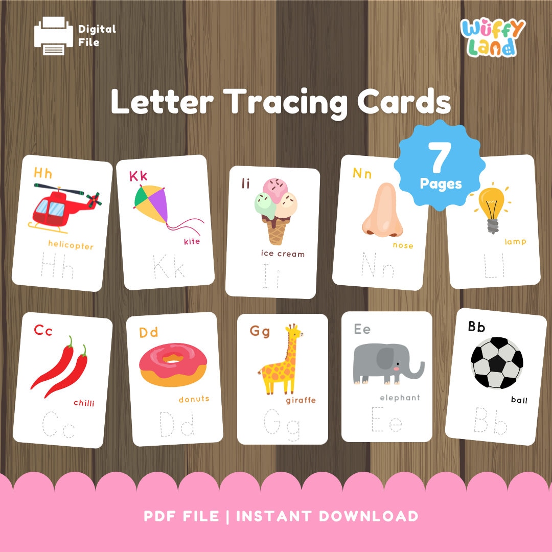 Letter Tracing Cards, ABC Tracing Cards, Mini Tracing Cards, Alphabet ...