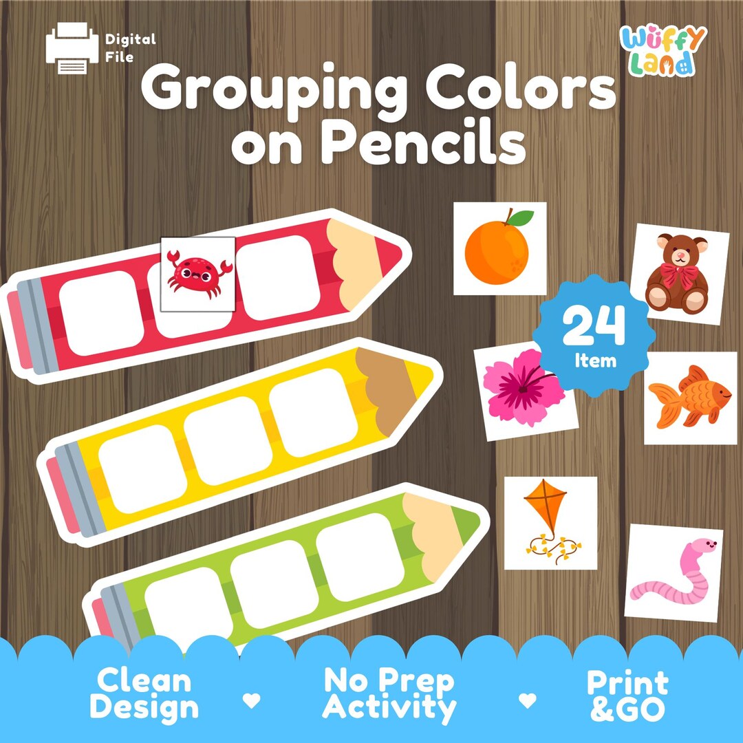 Color Sorting Activity Printable, Preschool Color Matching Worksheet ...