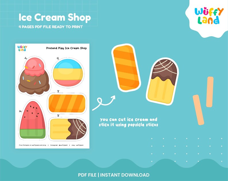 Ice Cream Shop Dramatic Play Pretend Play Preschool - Etsy