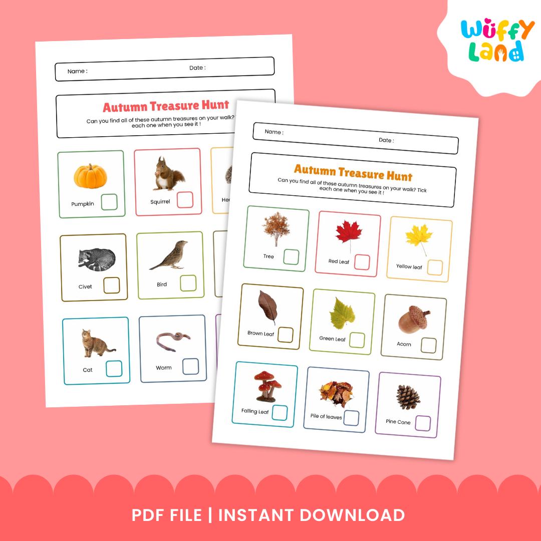Autumn Scavenger Hunt Checklist: Fall Nature Activity (printable ...