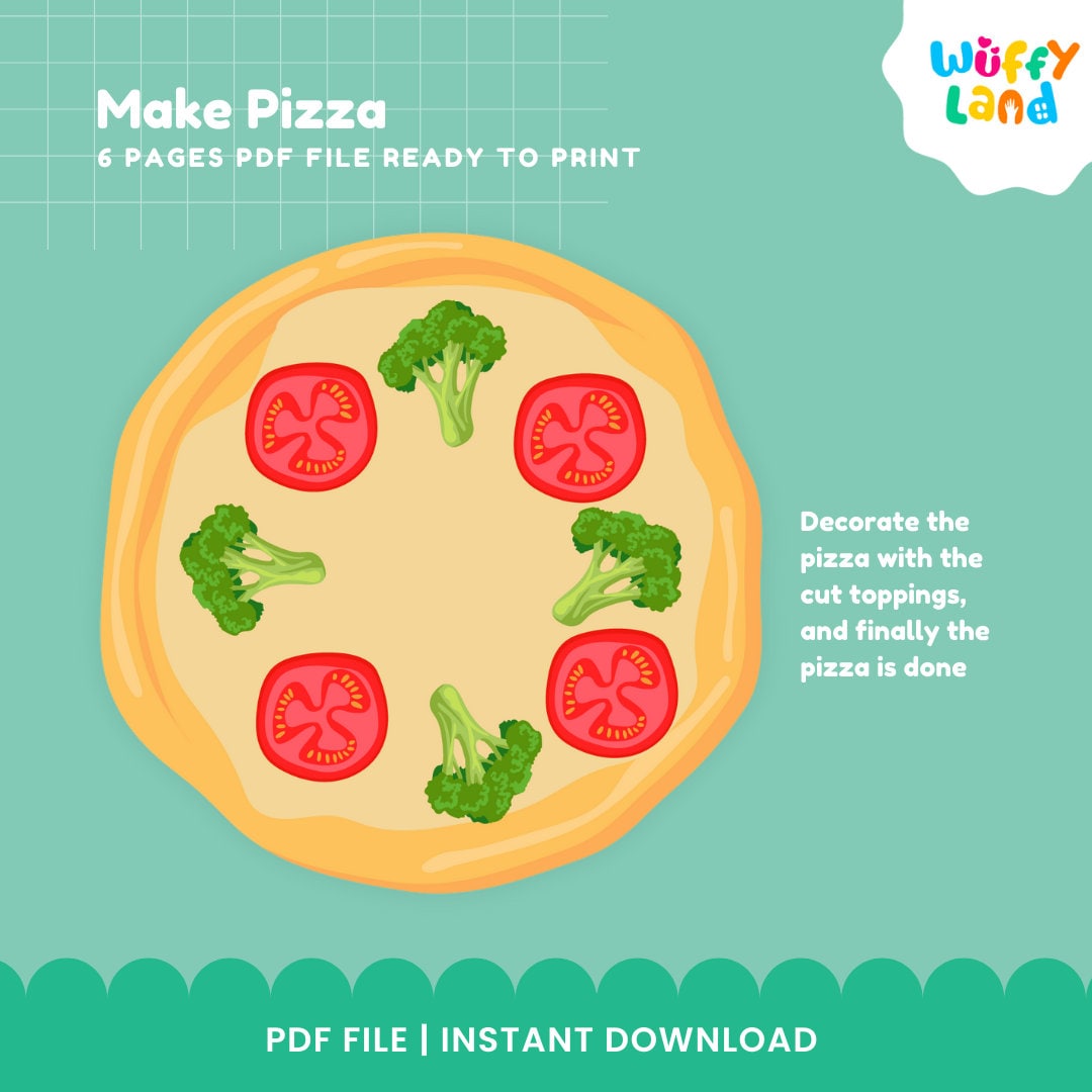 Make a Pizza, Toddler Preschool Activity, Busy Book, Educational ...