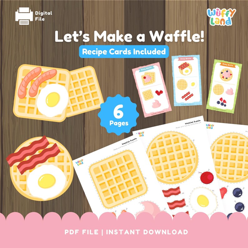 Waffle Pretend Play Set | Toddler & Preschool Role Playing Activity ...