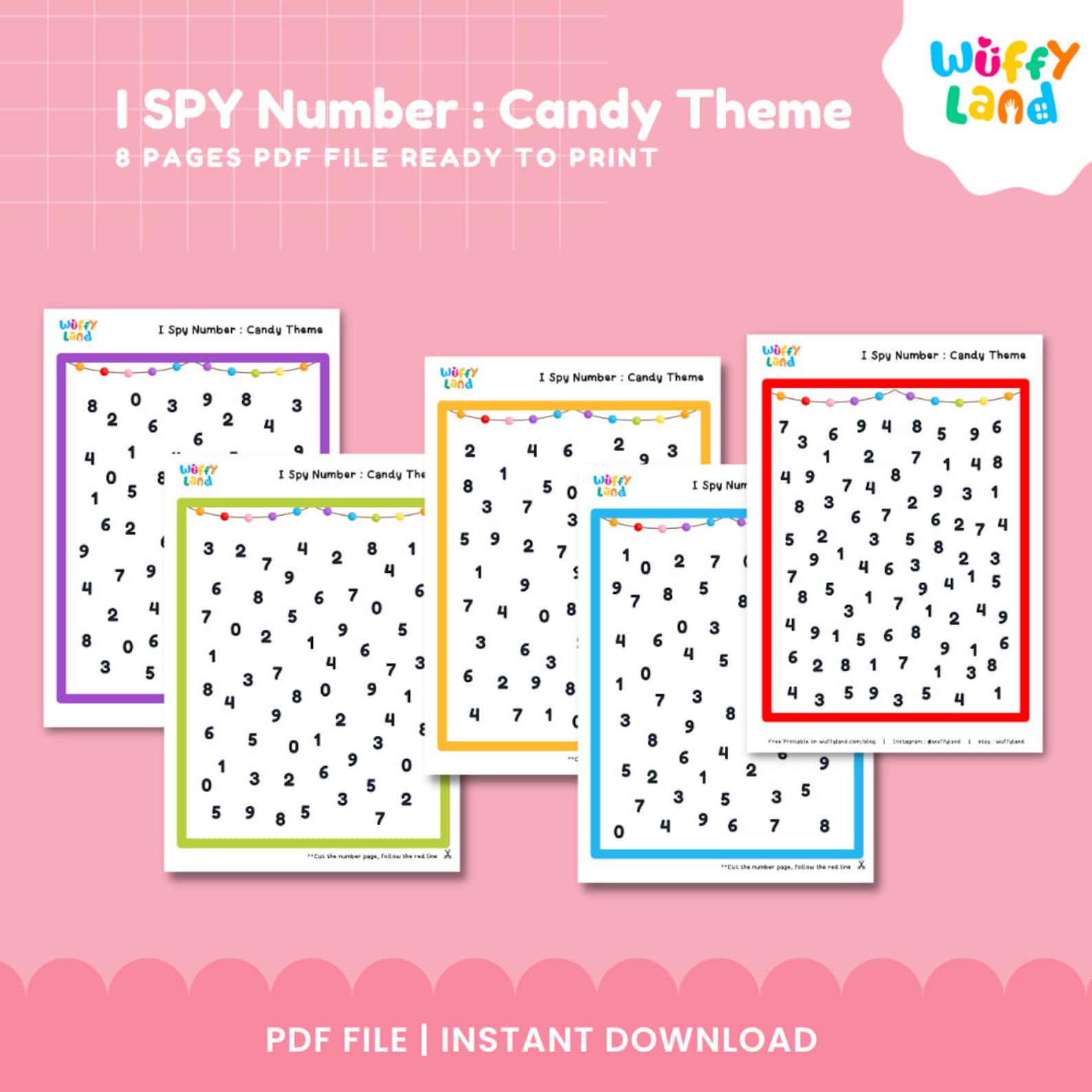 I Spy Number With Candy Theme, Learning Number, Homeschooling, I Spy ...