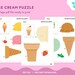 Cut and Glue Game Ice Cream Theme. Learning Pack for Kids. - Etsy