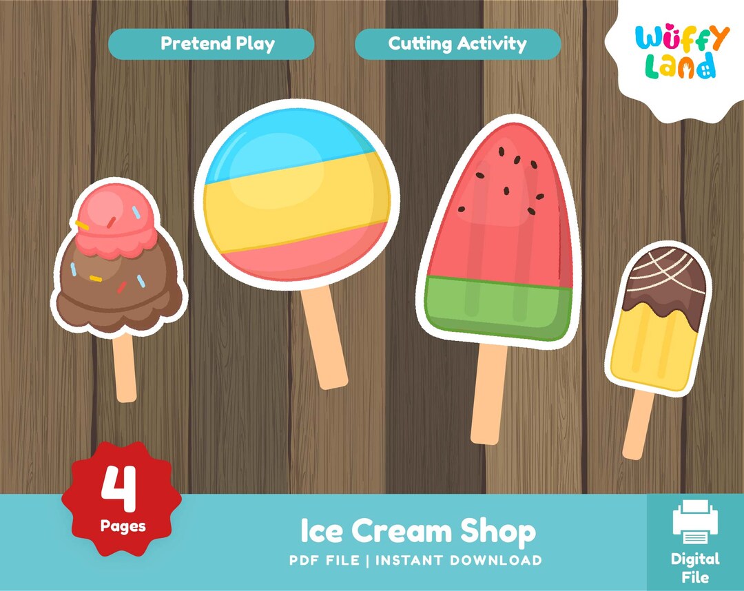 Ice Cream Shop Dramatic Play Pretend Play Preschool - Etsy