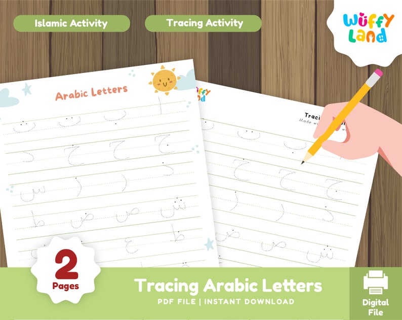 Arabic Alphabet Tracing Sheet Tracing Alphabets Workbooks - Etsy