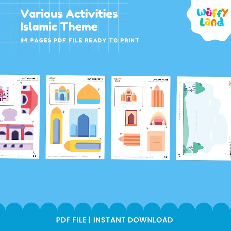 Islamic Theme Activity Pack | 94 Pages Printable Worksheets | Arabic ...