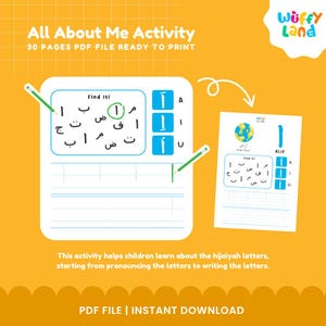 Arabic Alphabet Worksheets for Kids - 30 Fun Tracing & Matching Pages ...